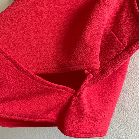 Zara | Tops | Zara Red Crop Top With Crossed Cut Out | Poshmark